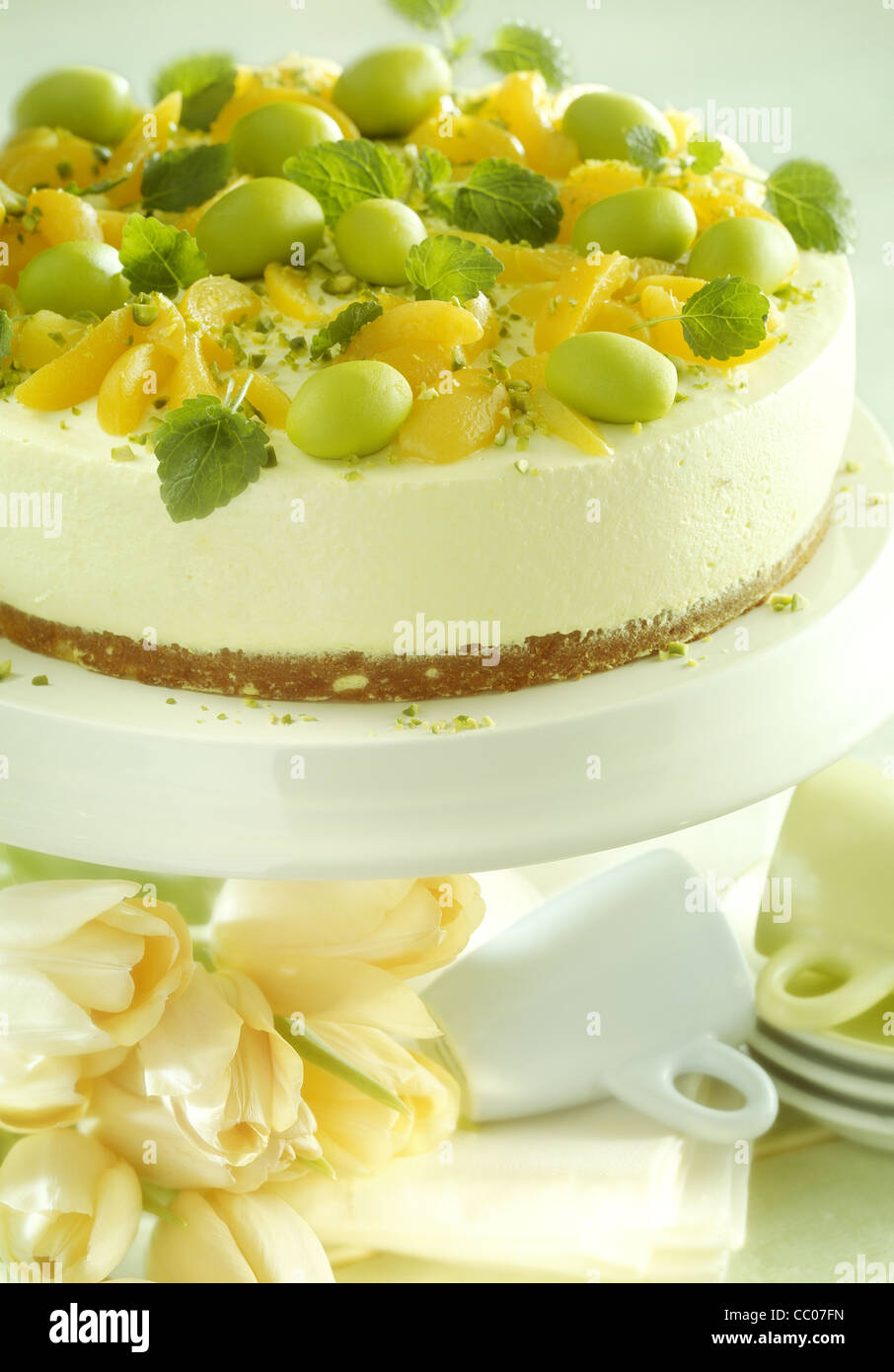 Gâteau au fromage blanc (sans la cuisson Photo Stock - Alamy