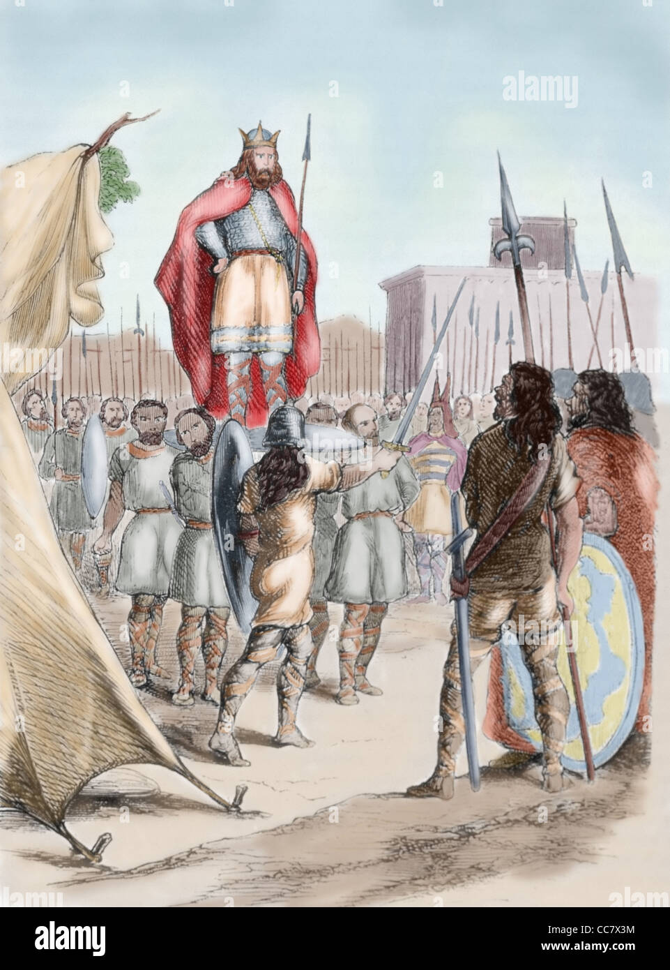 Wamba (mort en 687). Le roi wisigoth d'Hispanie, de la Septimanie et de ...