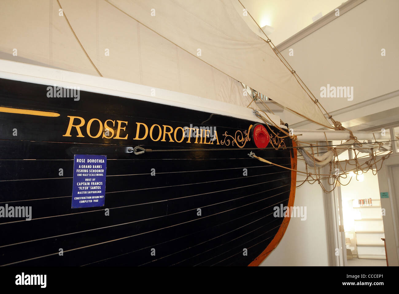 La moitié d'un modèle à grande échelle de la Rose Dorothea goélette, à ...