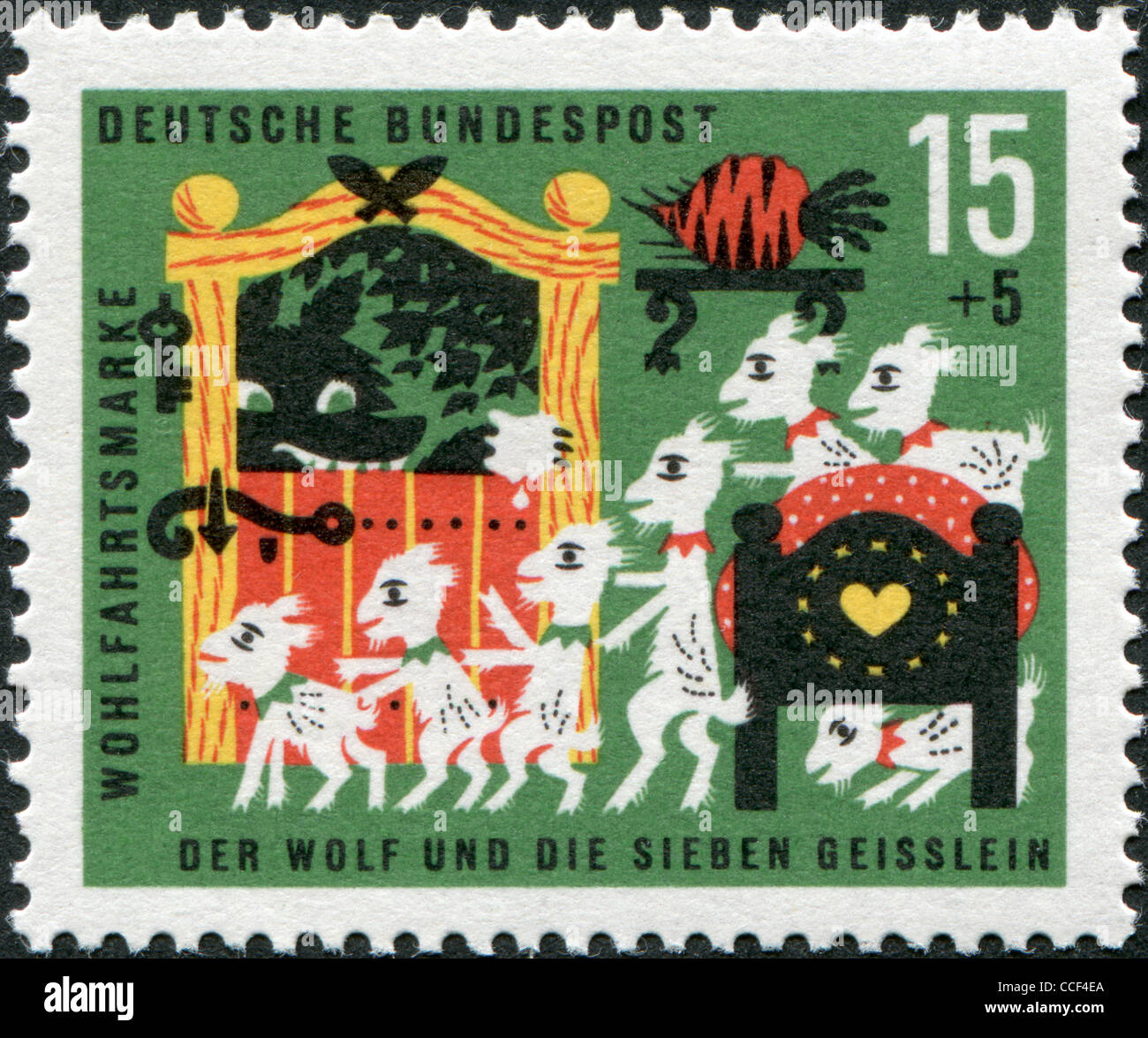 Le loup sept jeunes enfants Banque de photographies et d’images à haute ...