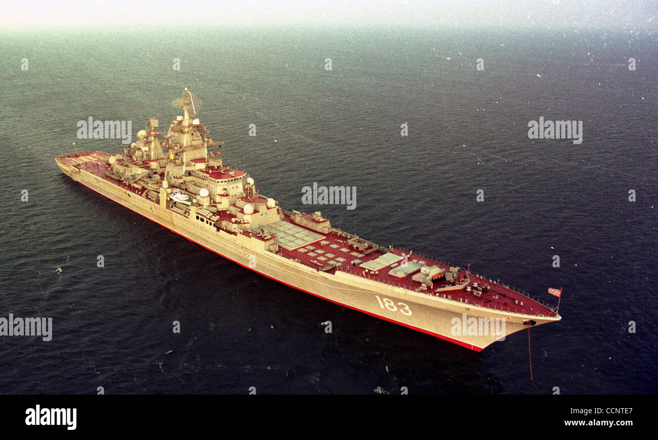 Navire amiral de la marine russe à propulsion nucléaire - croiseur ...