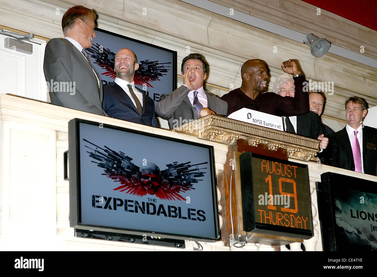 Dolph Lundgren, Jason Statham, Sylvester Stallone, Terry Crews et Dave ...