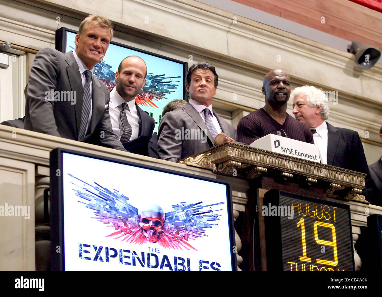 Dolph Lundgren, Jason Statham, Sylvester Stallone et Terry Crews Le ...