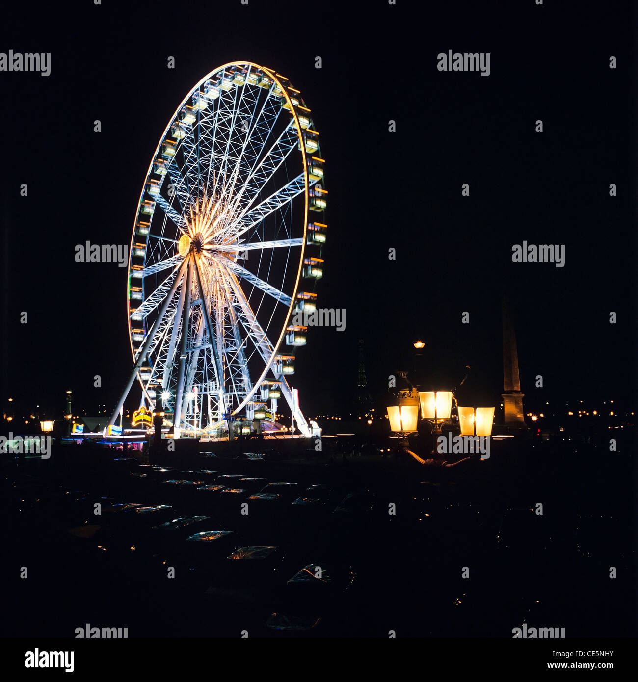 'La roue de Paris grande roue nuit , Place de la Concorde, Paris ...