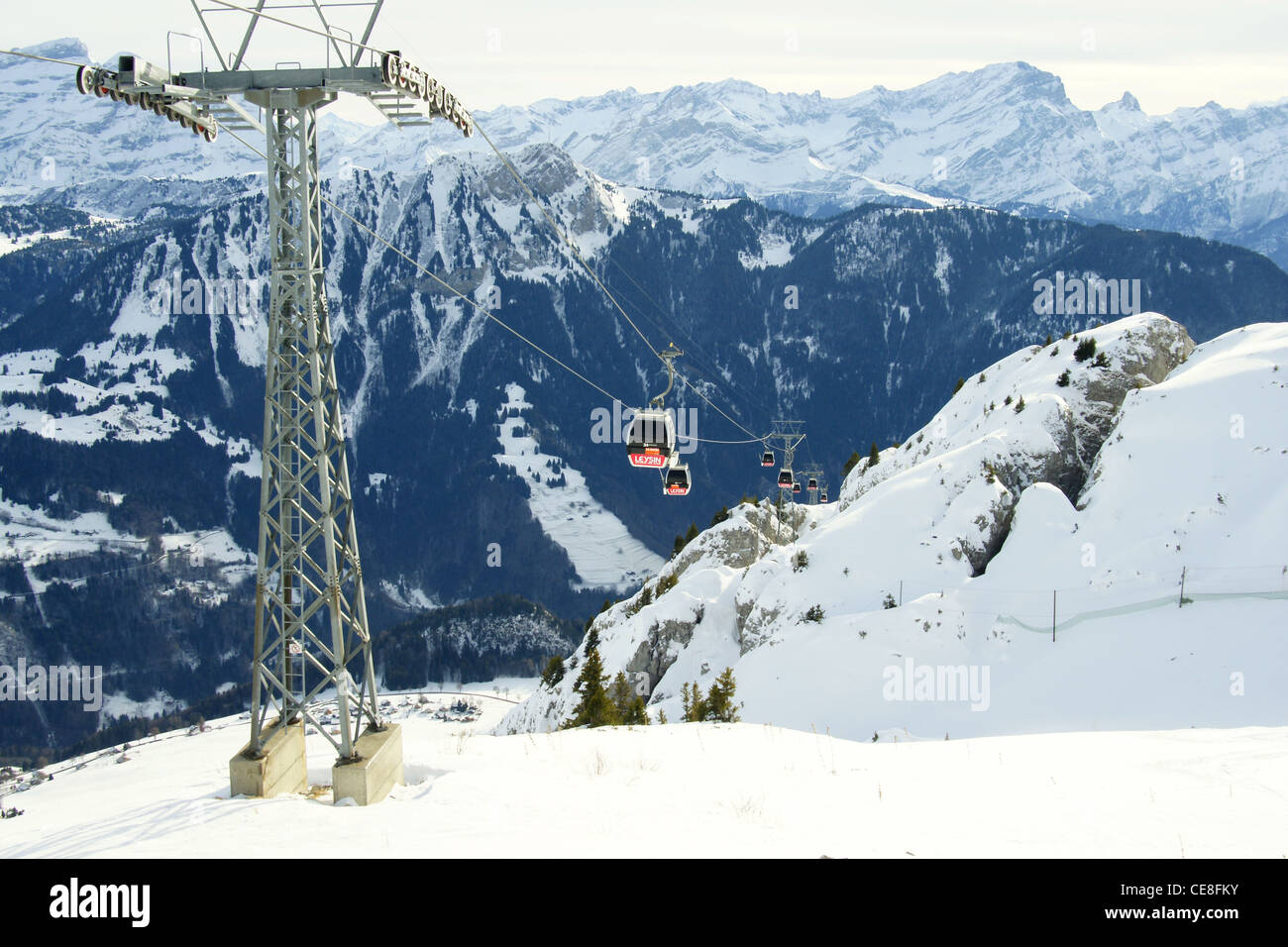Leysin winter Banque de photographies et d’images à haute résolution ...