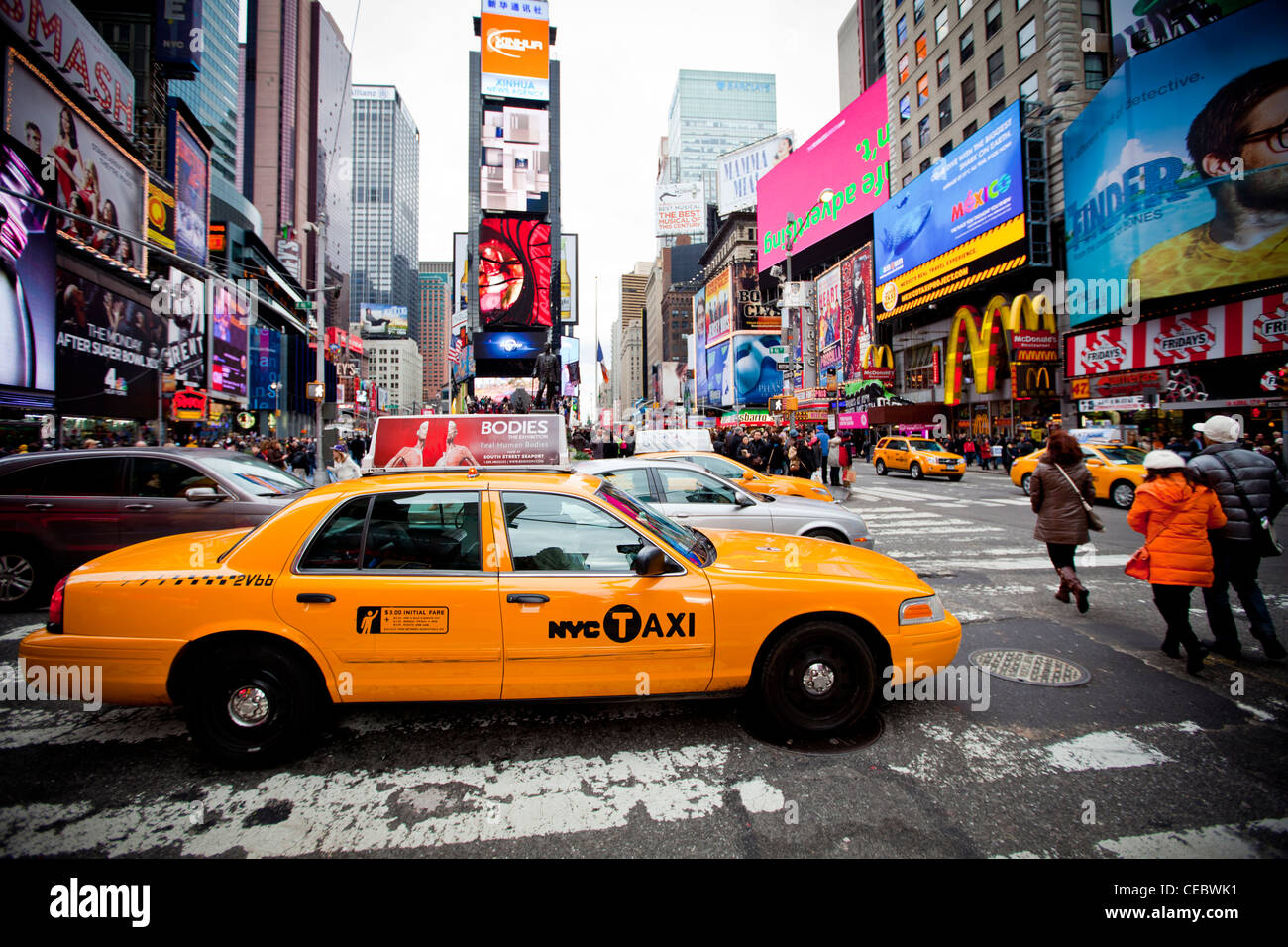 Times square taxi jaune Banque de photographies et d’images à haute ...