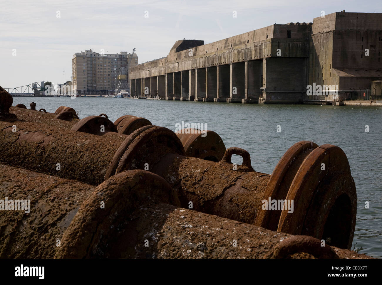Saint-Nazaire, France U-Boot-Bunker deutsche Photo Stock - Alamy