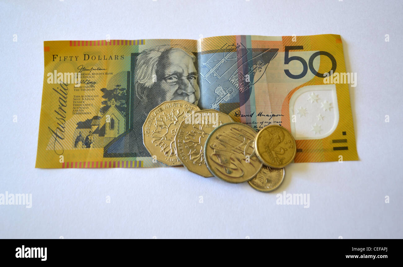 Australian currency 50 dollar note Banque de photographies et d’images ...