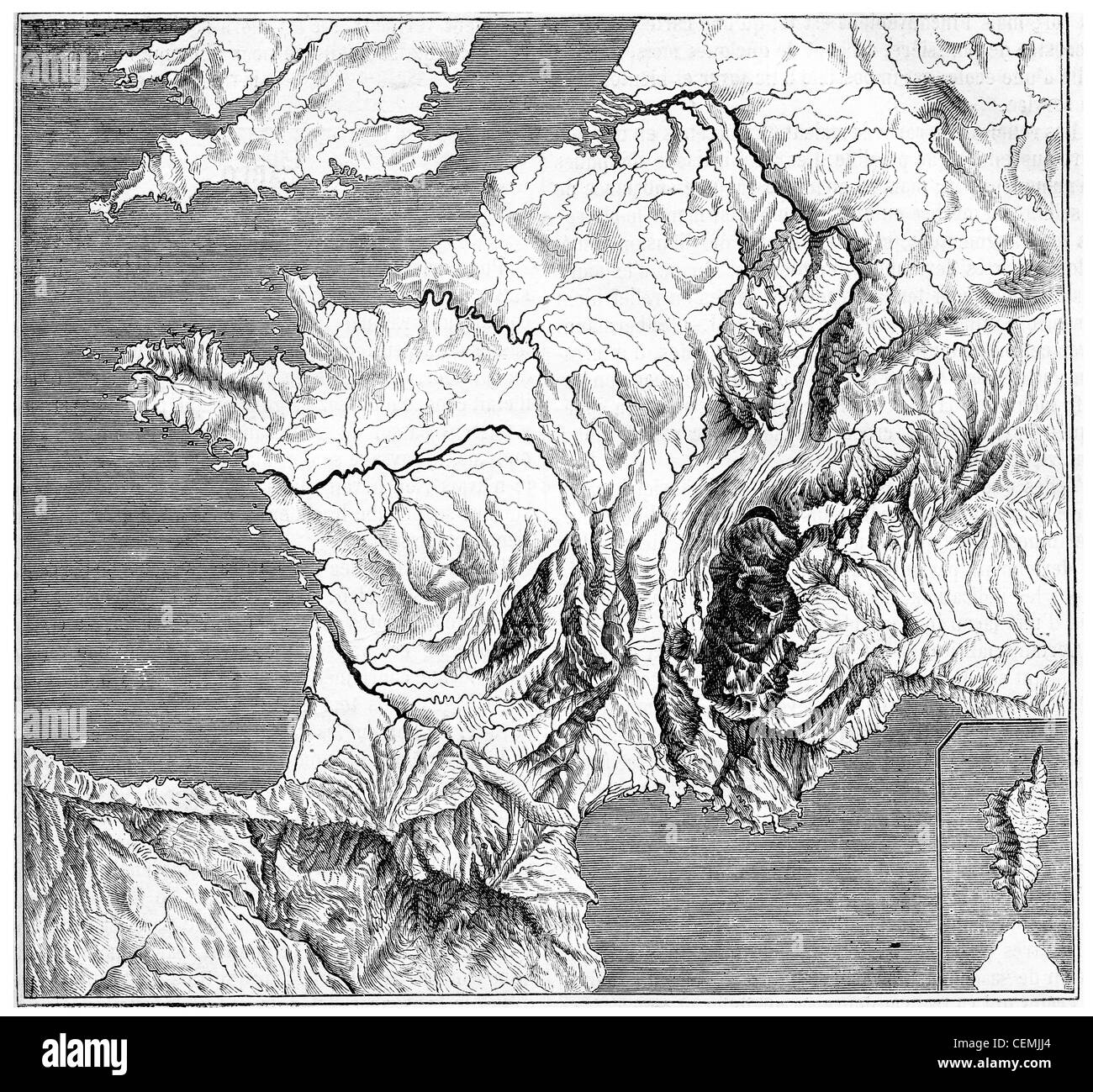 Fig. 7. Carte de France en relief, après Mme kleinhanz. fig. 8 ...