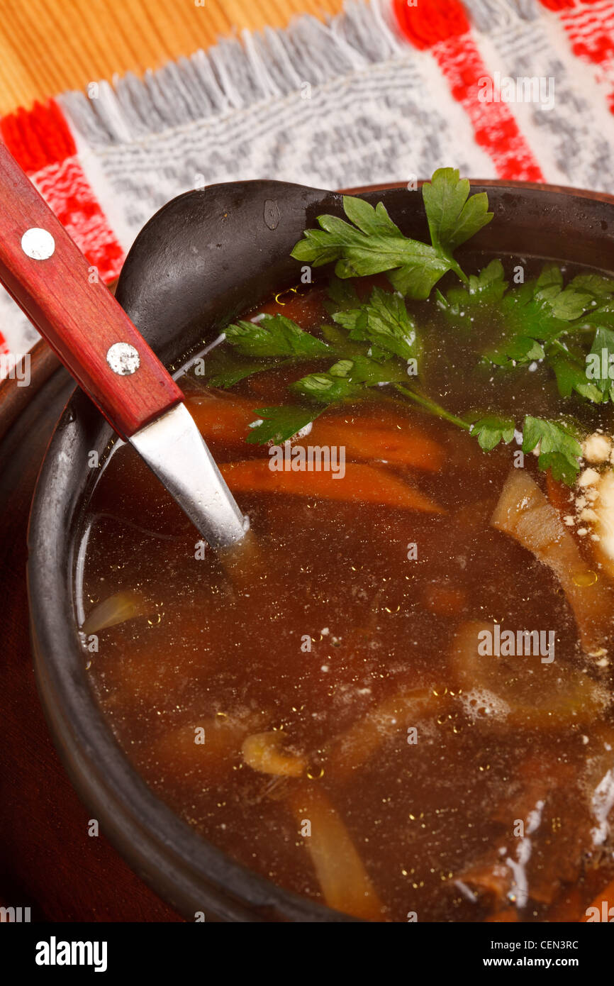Soupe à la viande Banque de photographies et d’images à haute ...