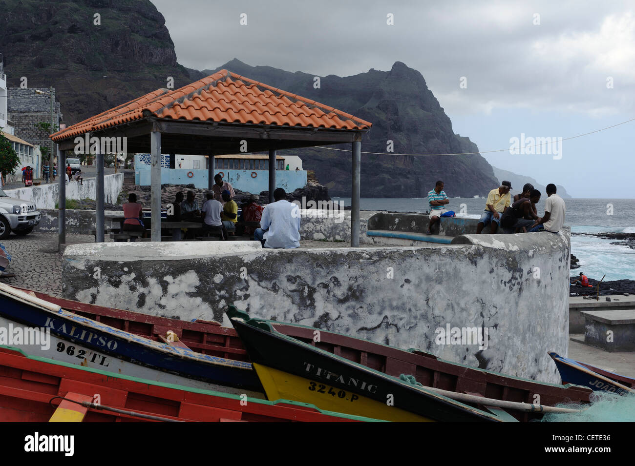 Port de Ponta do Sol, Santo Antao, îles du Cap Vert, l'Afrique Photo ...