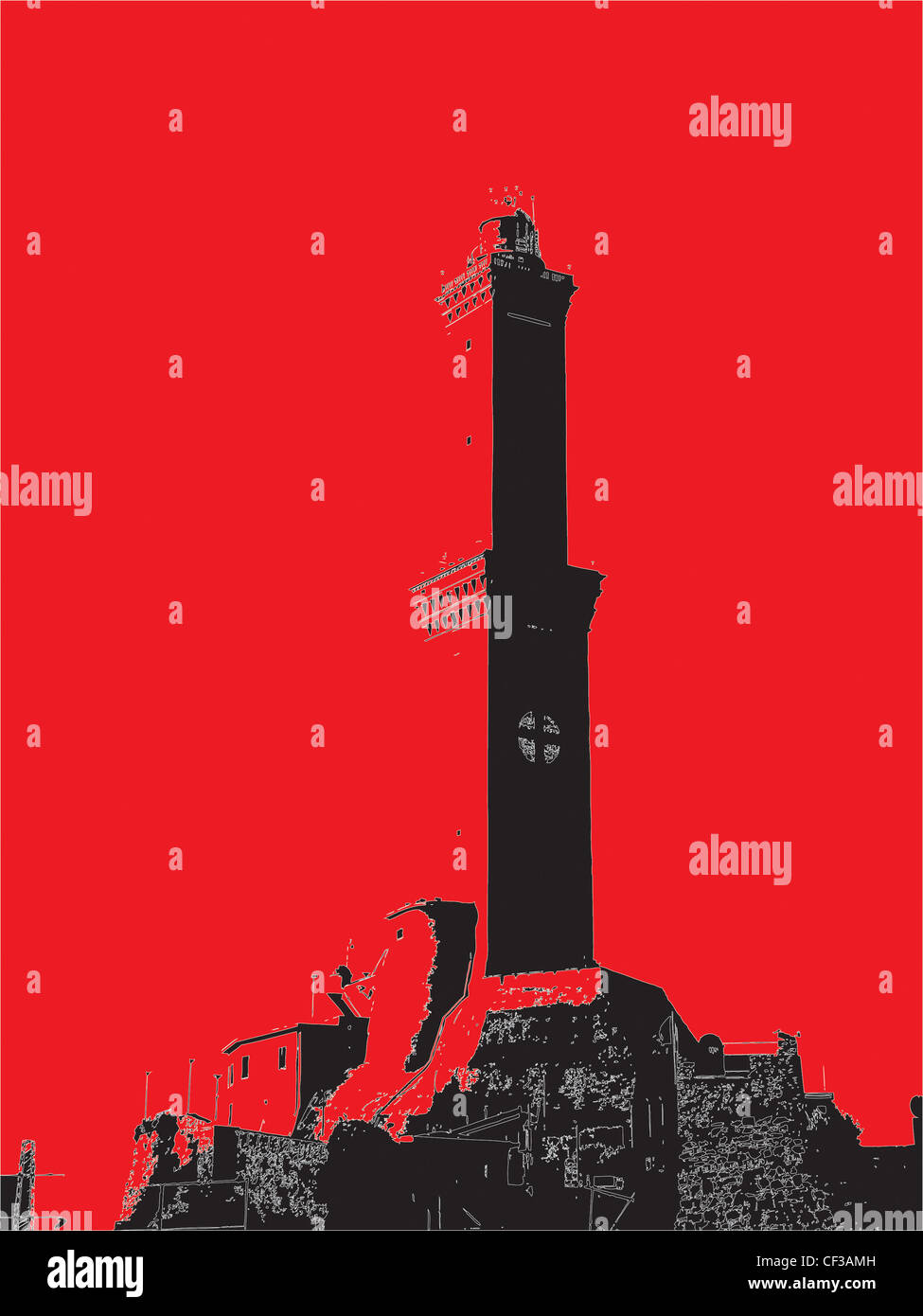 L'ancien "lanterna', symbole de Gênes Photo Stock - Alamy