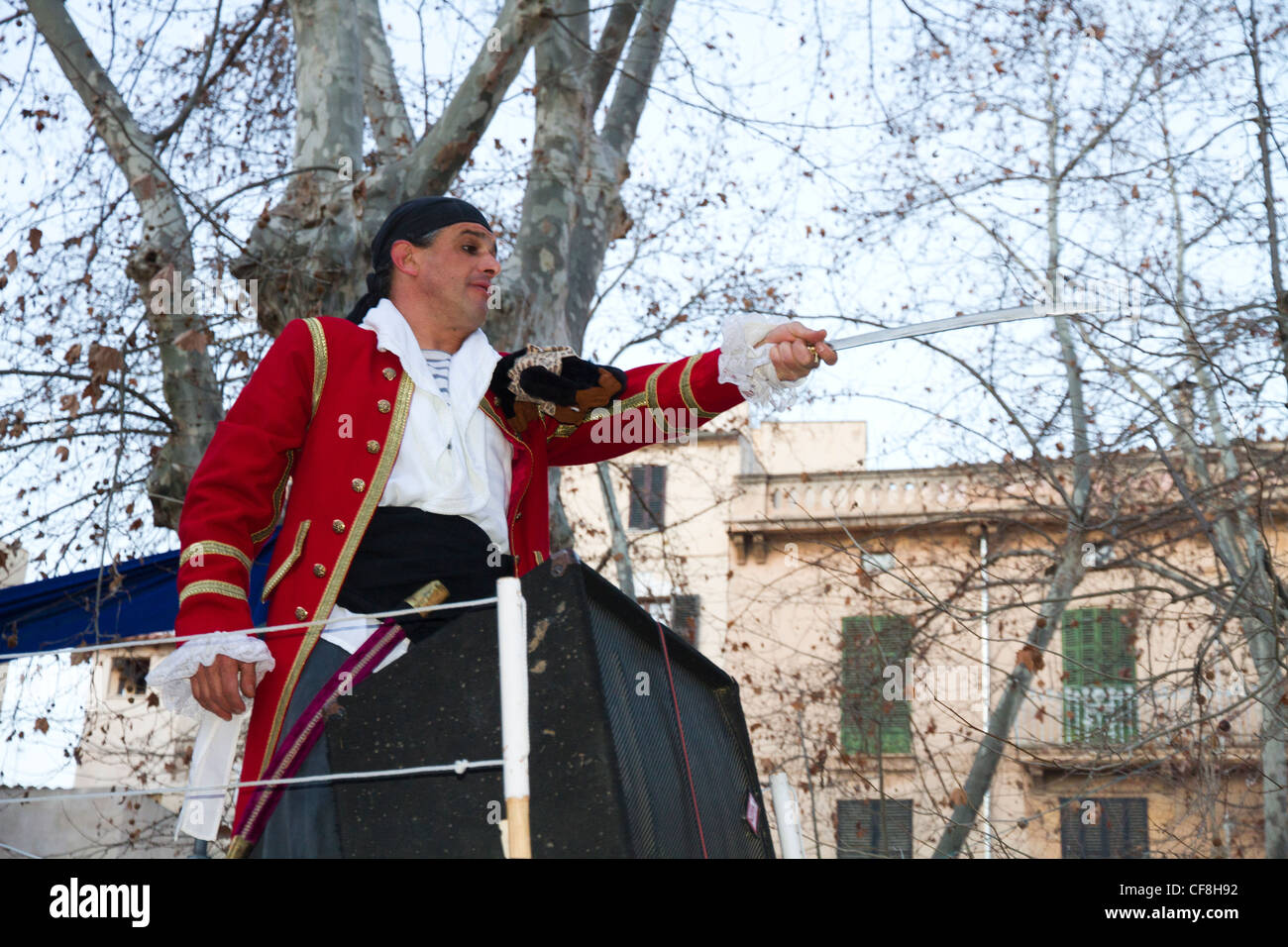 Pirate costume homme à caractère acteur festival parade à Palma de ...