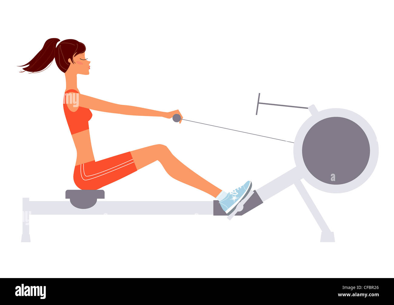 Rameur machine illustraction Banque de photographies et d’images à ...