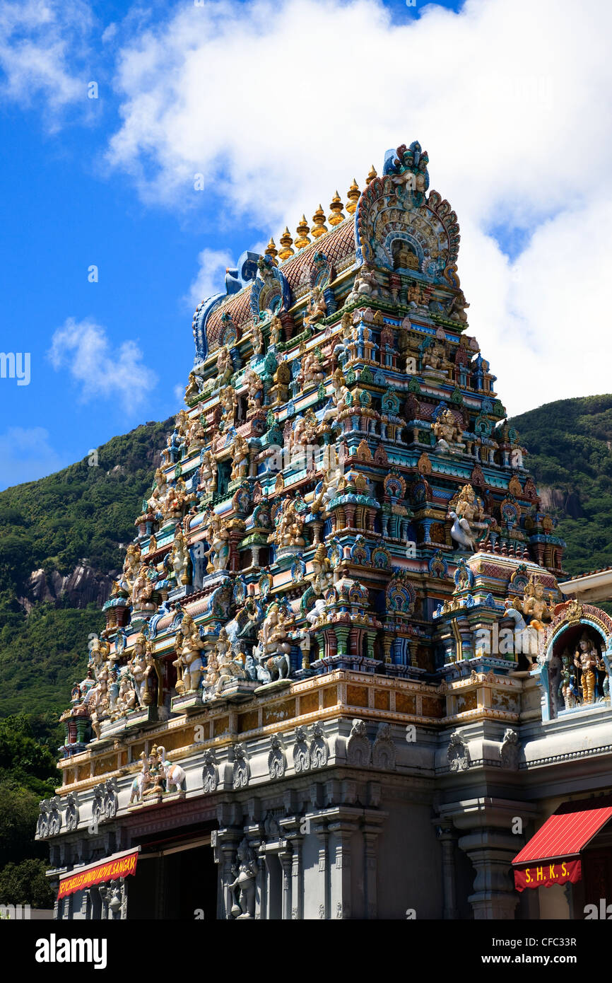 Seychelles temple hindou, le Quincy, le centre-ville de Victoria, île ...