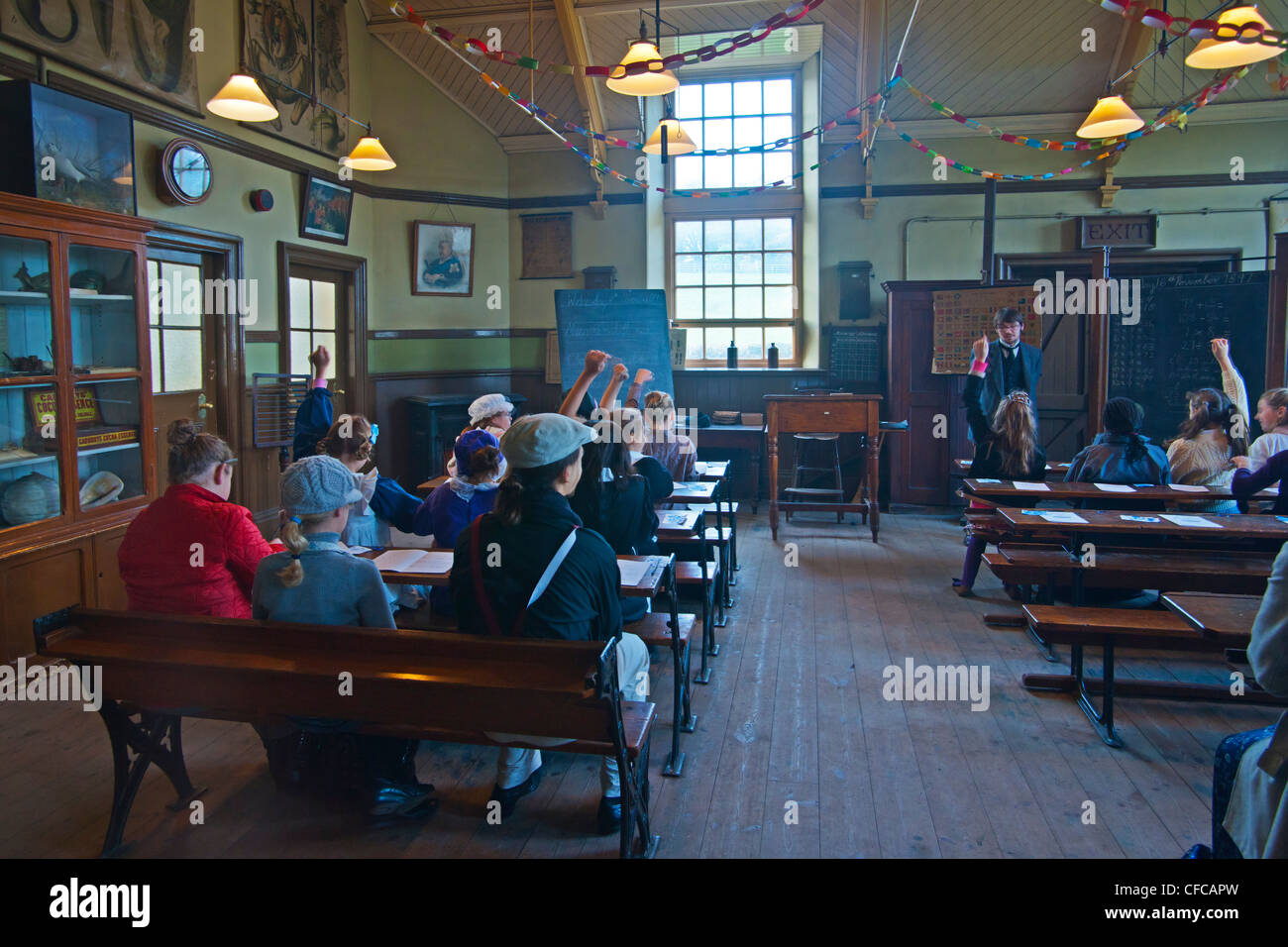 Beamish museum, old school, le Village de la mine de classe, 1913 ...