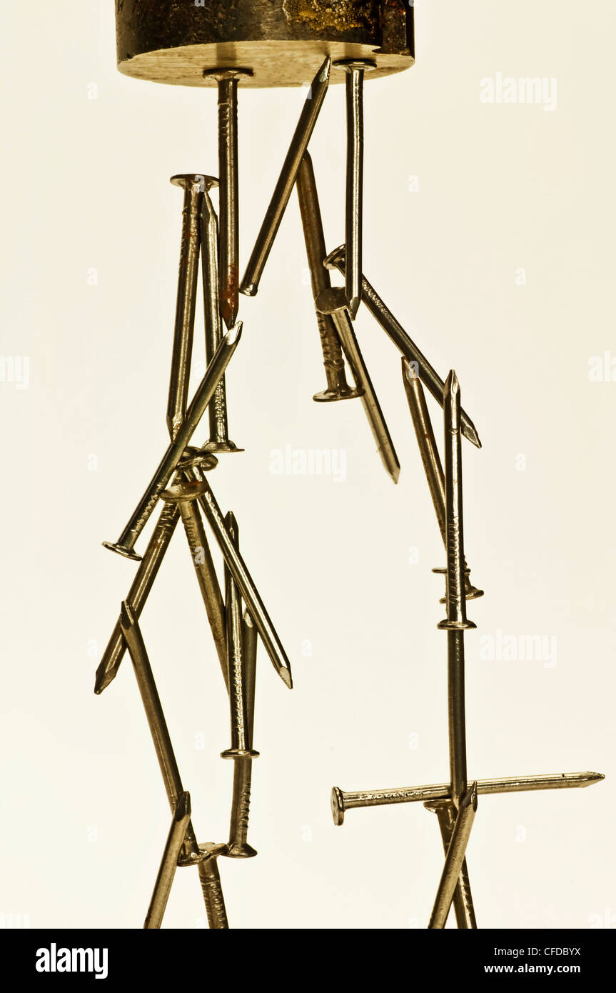 Aimant et clous Banque de photographies et d’images à haute résolution ...