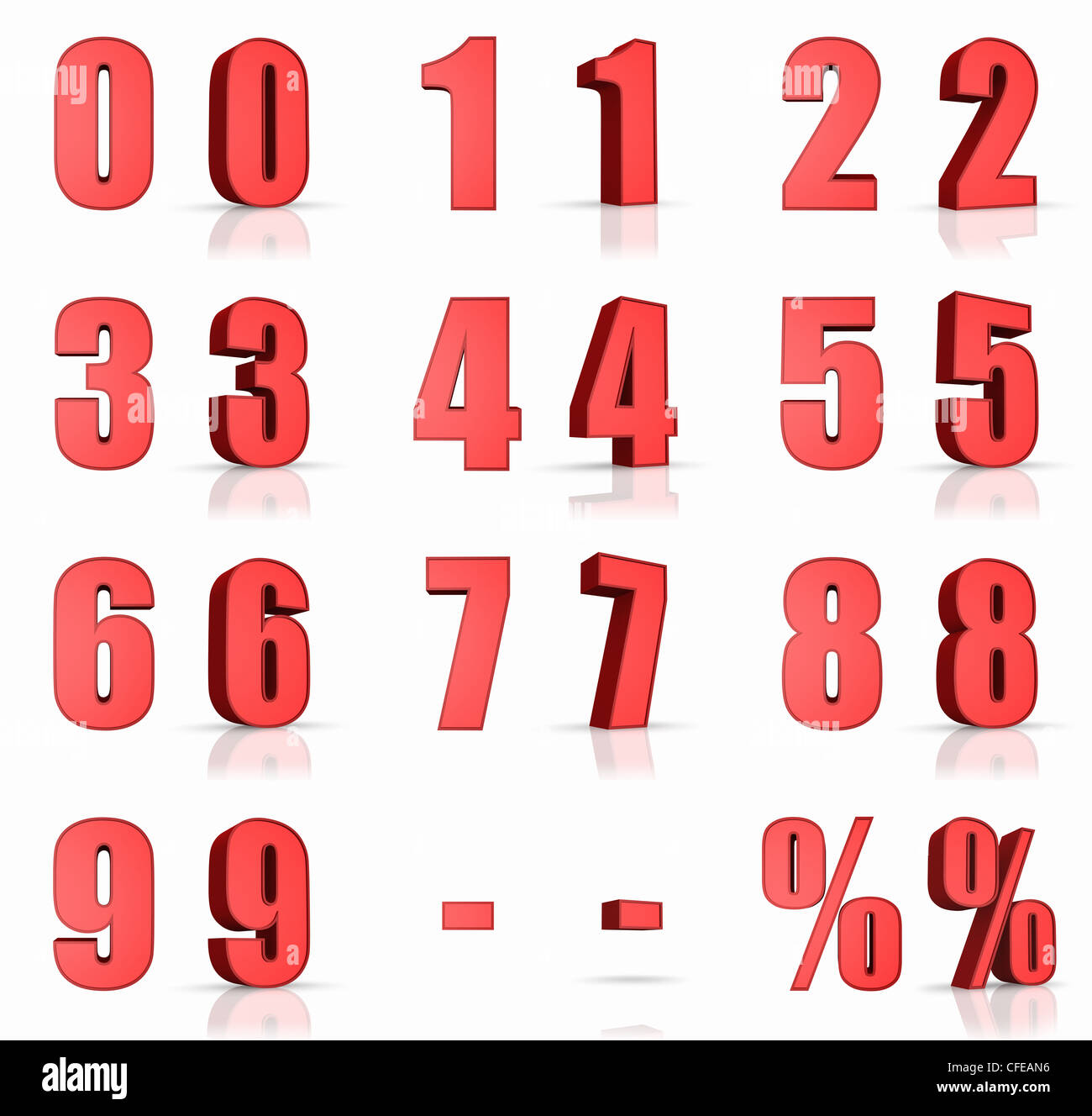 Graphic of the numbers 1 to 9 Banque de photographies et d’images à ...