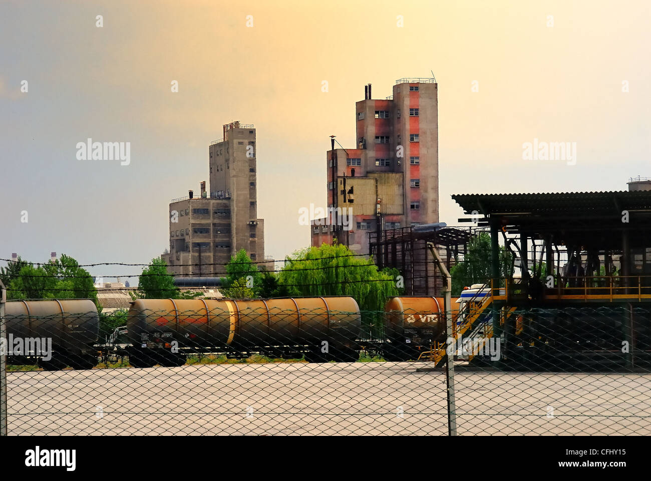Venise, Mestre, Italie. La zone industrielle de Porto Marghera Photo ...