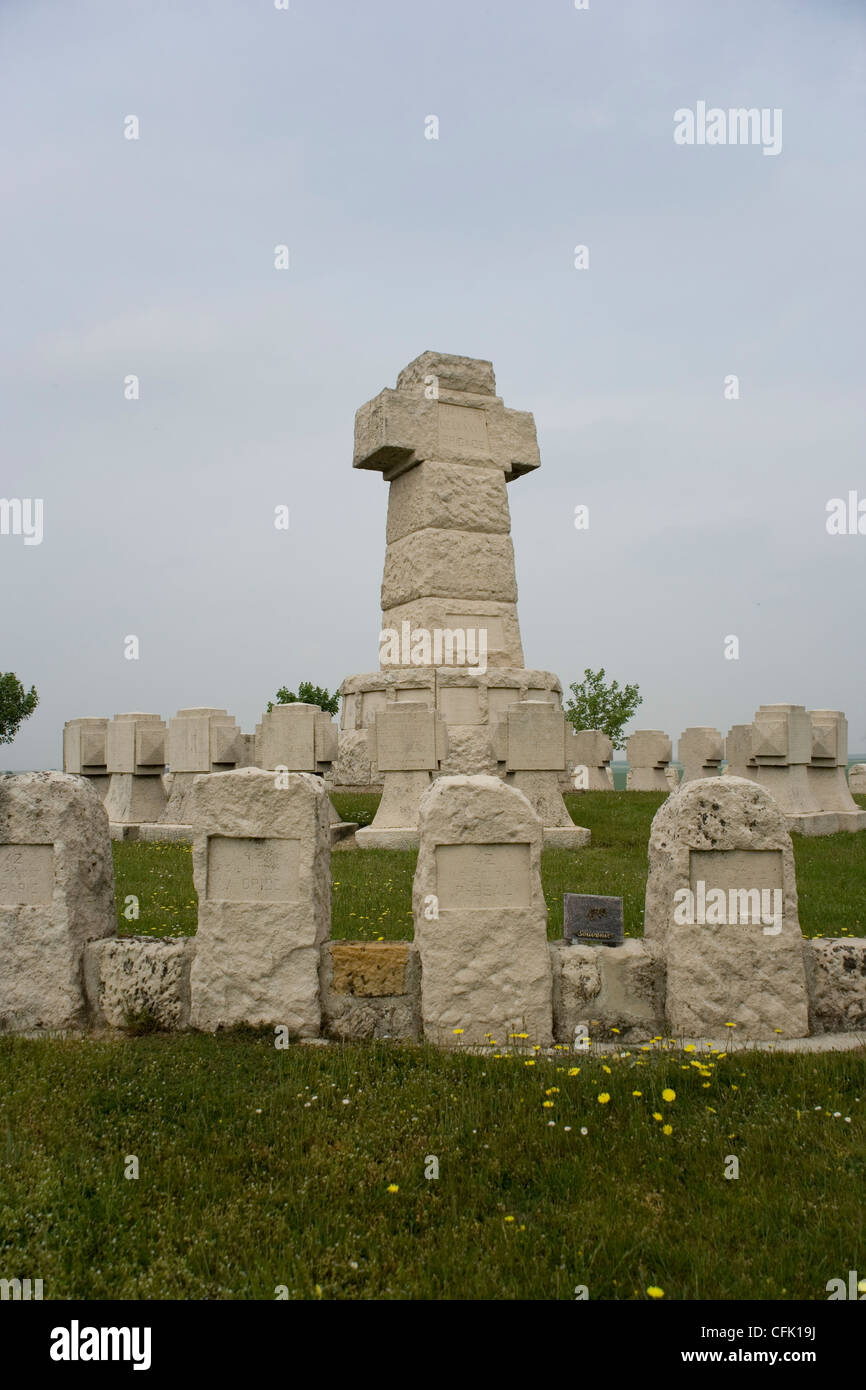 Mémorial à la 28e brigade de l'armée française près de Suippes qui a ...
