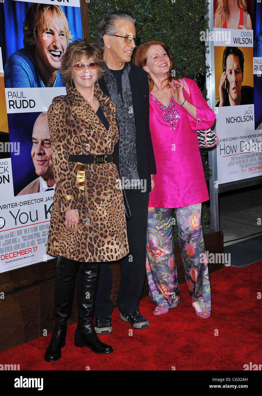 Jane Fonda, Richard Perry et l'invité de la première de "Comment savez ...