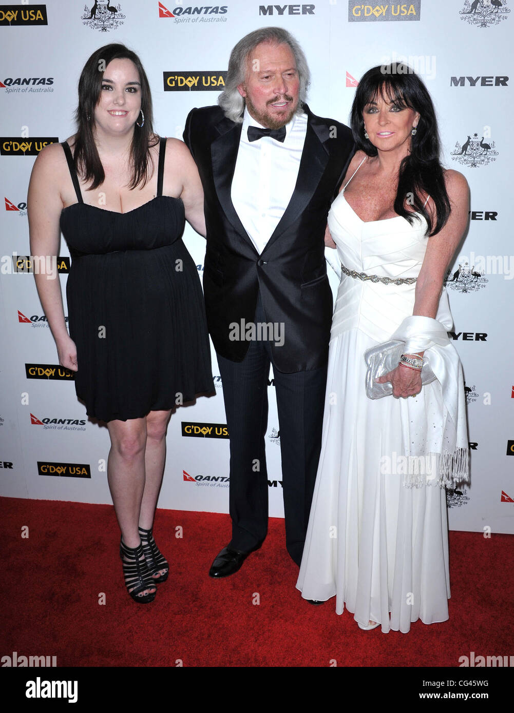 Barry Gibb avec sa femme Linda et sa fille Alexandra 2011 G'DAY USA Los ...