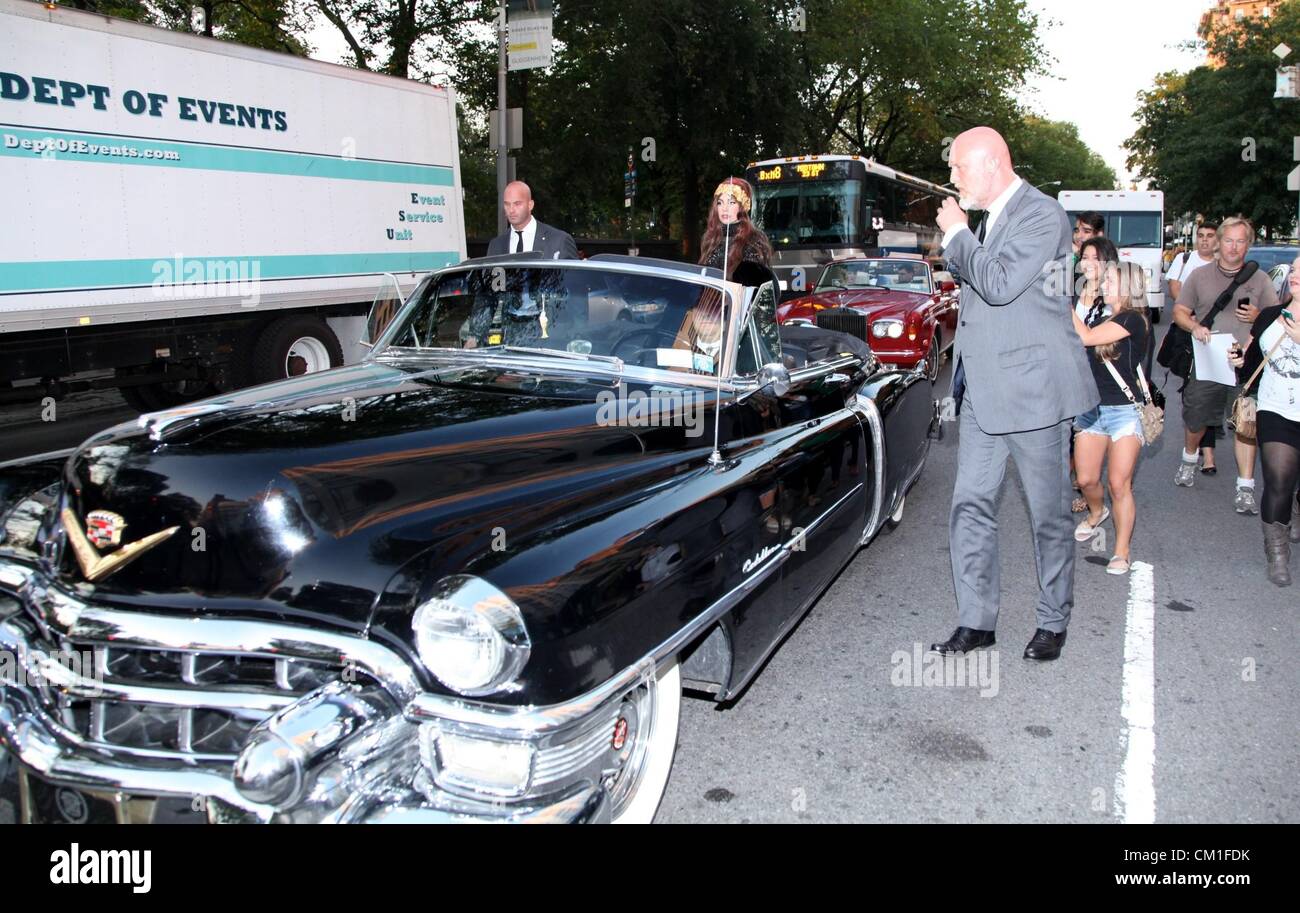 New York, USA. 13 septembre 2012. La chanteuse Lady Gaga arrive au ...