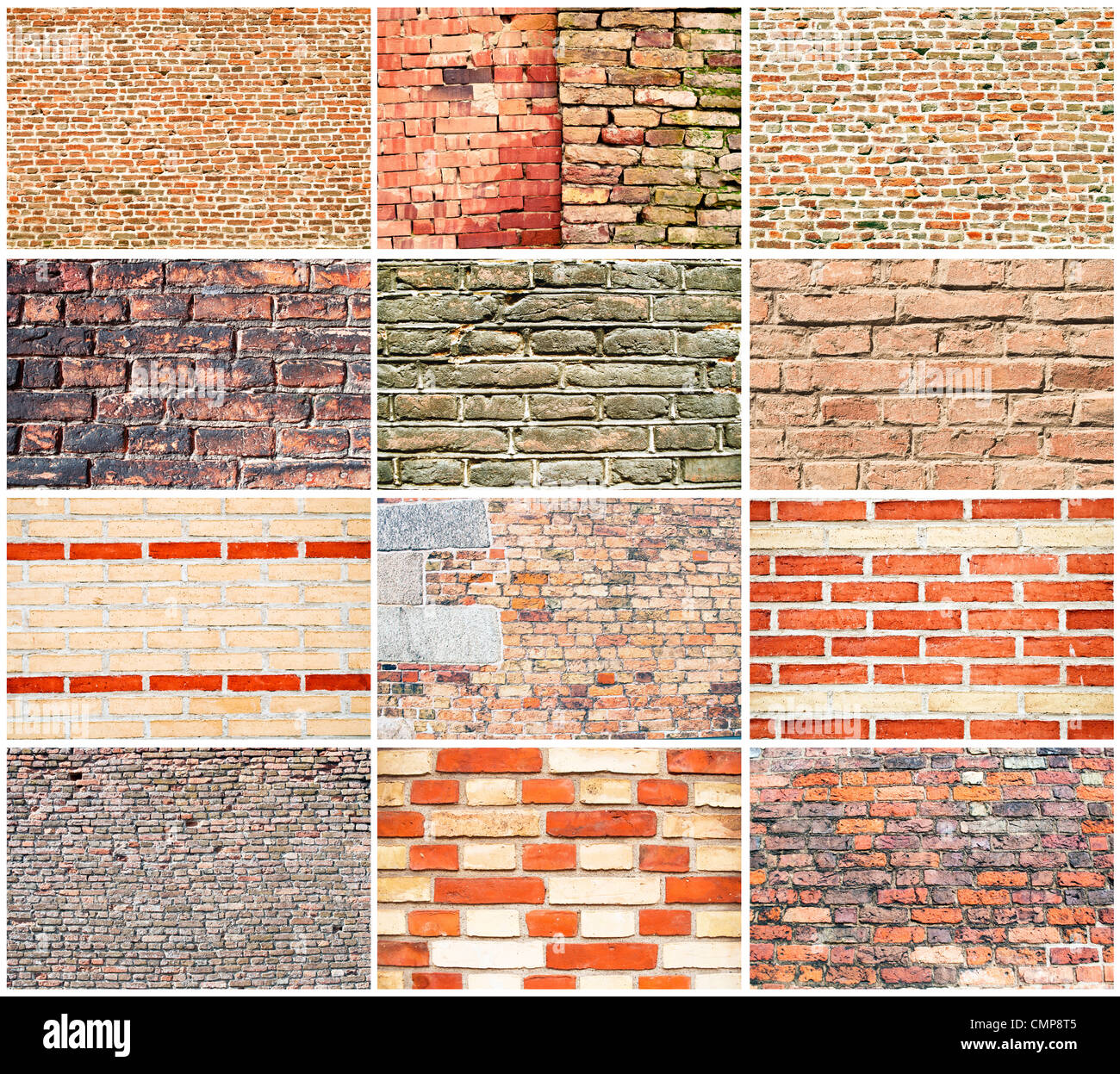 Différents types de murs de brique Photo Stock - Alamy