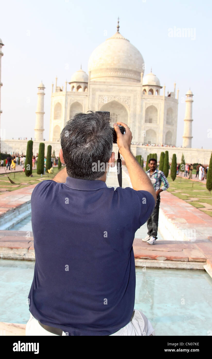 L'architecture indienne Taj Mahal Agra Inde Monument complexe en grès ...