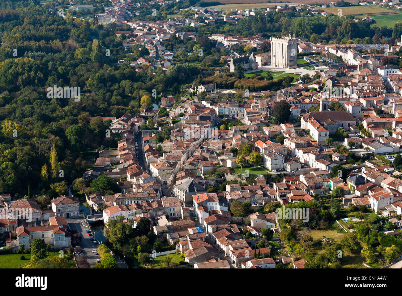 France, Charente Maritime, Pons (vue aérienne Photo Stock - Alamy