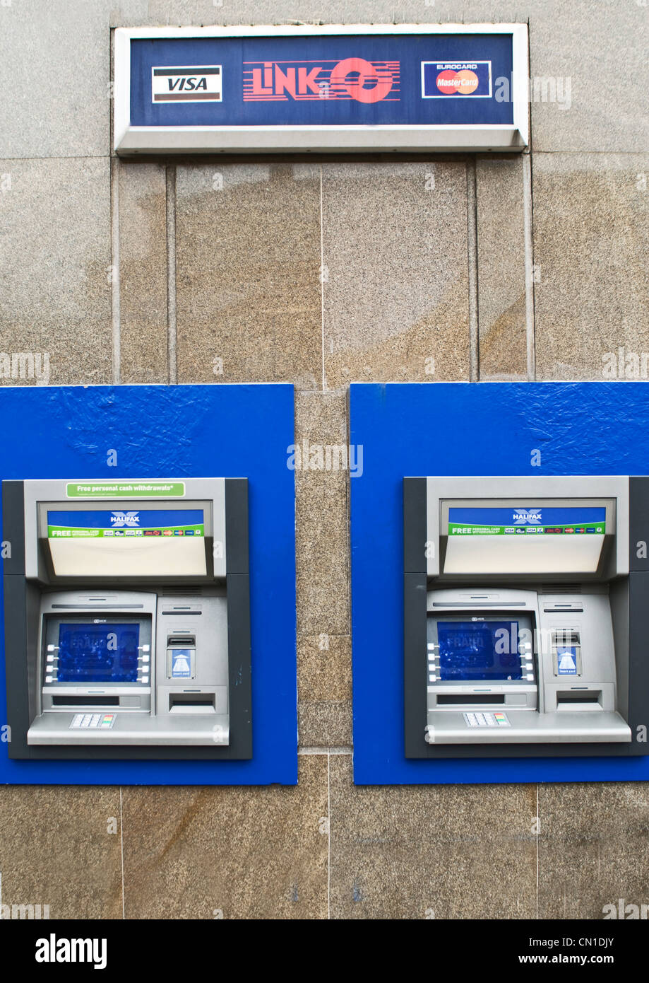 Mur de briques de distributeur de billets Banque de photographies et d ...