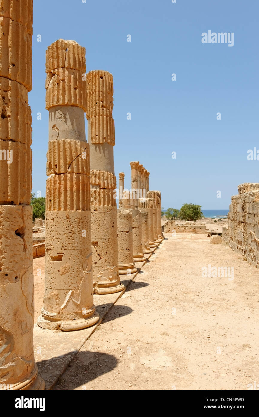 Ptolémaïs. La Cyrénaïque. La Libye. Affichage des colonnes et des ...