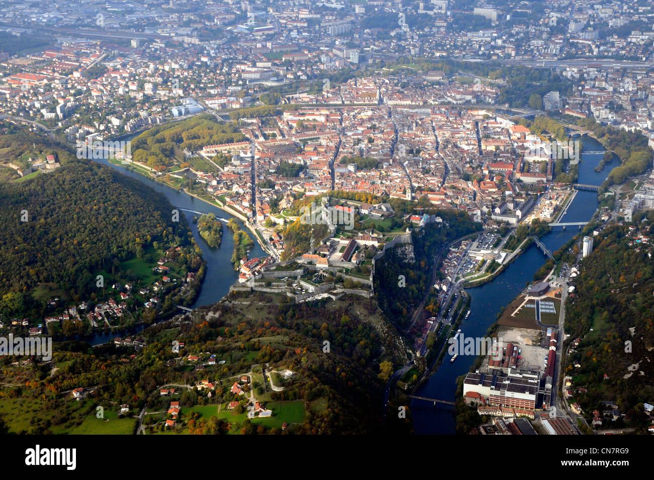 Besançon vue aérienne Banque de photographies et d’images à haute ...