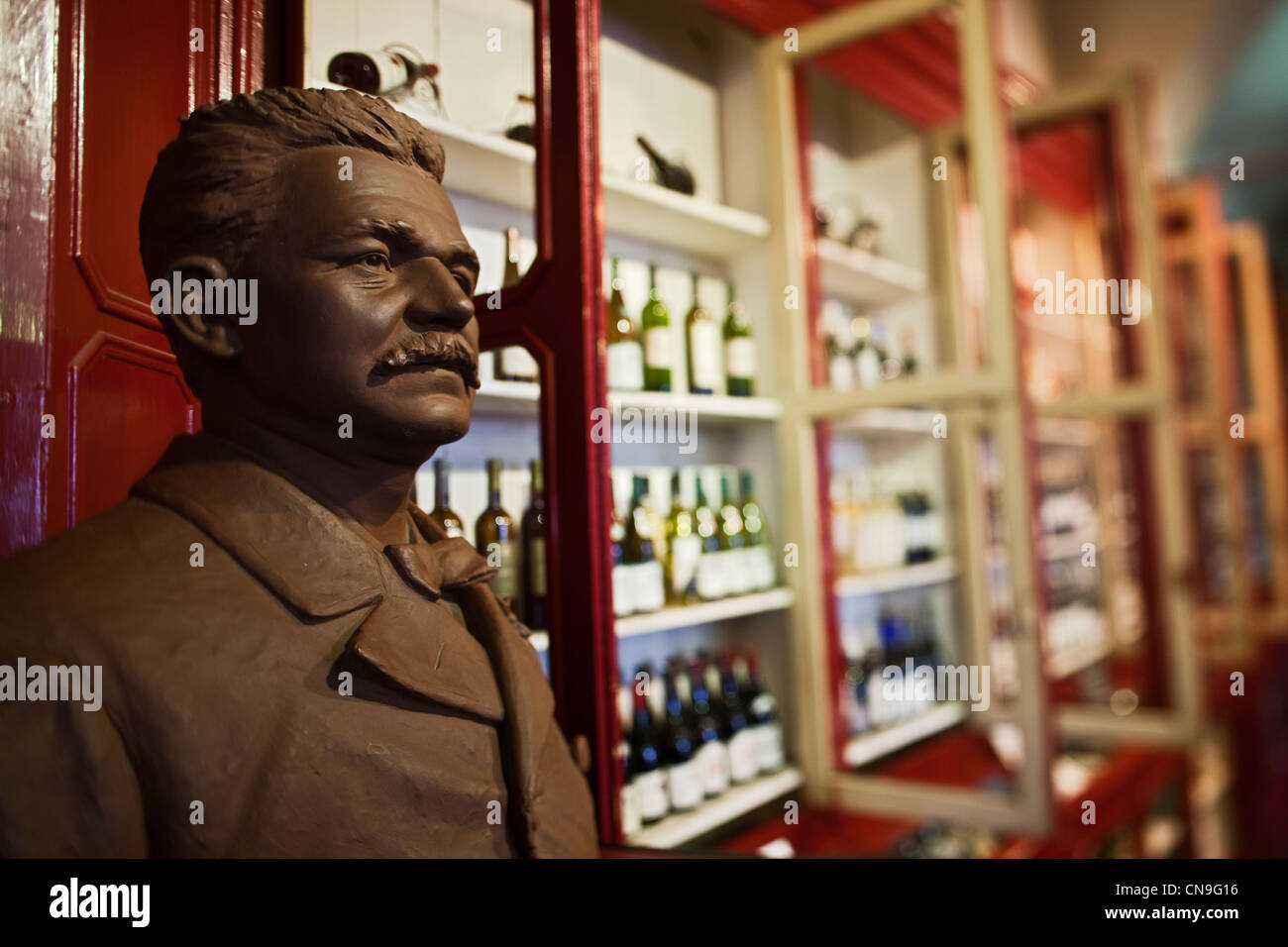 France, Haute Corse, Bastia, buste de Louis Napoléon Mattei, créateur ...