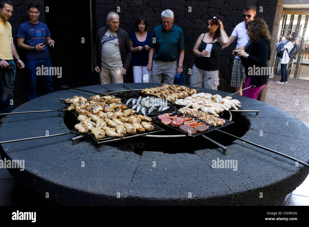 Lanzarote volcano grill Banque de photographies et d’images à haute ...