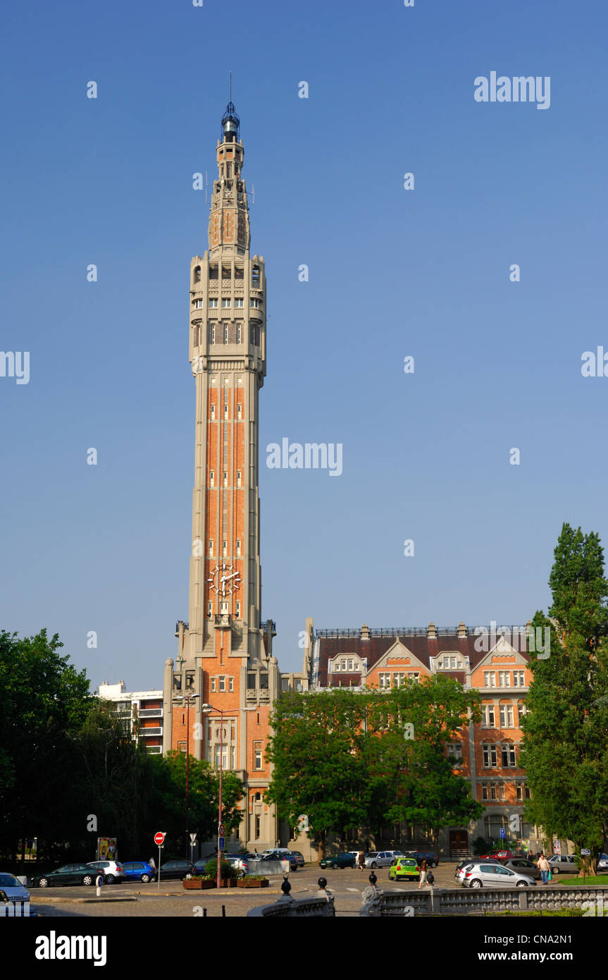 France, Nord, Lille, le beffroi de l'hôtel de ville de Lille Photo Stock - Alamy