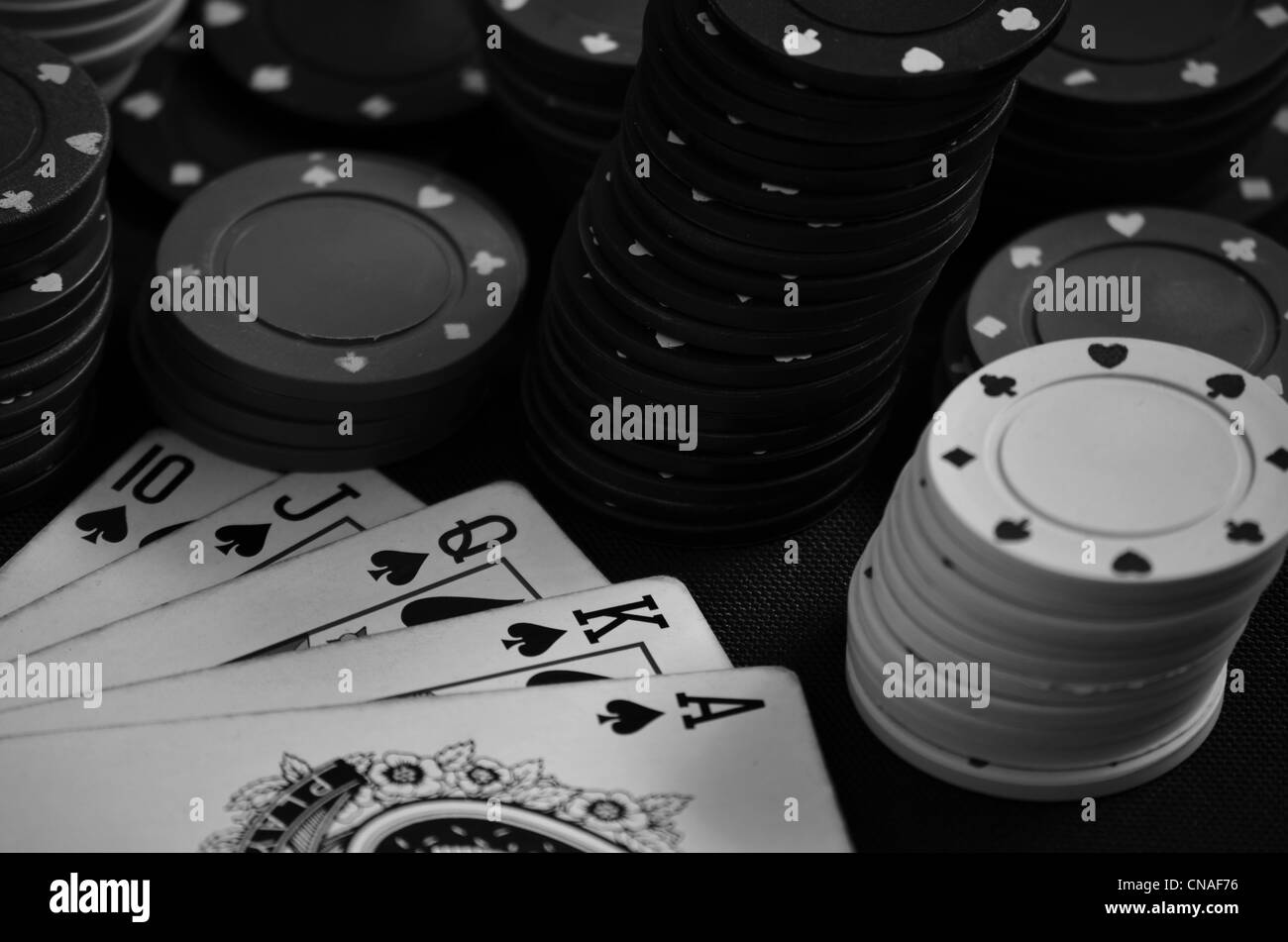 Valet pique Banque d'images noir et blanc - Alamy