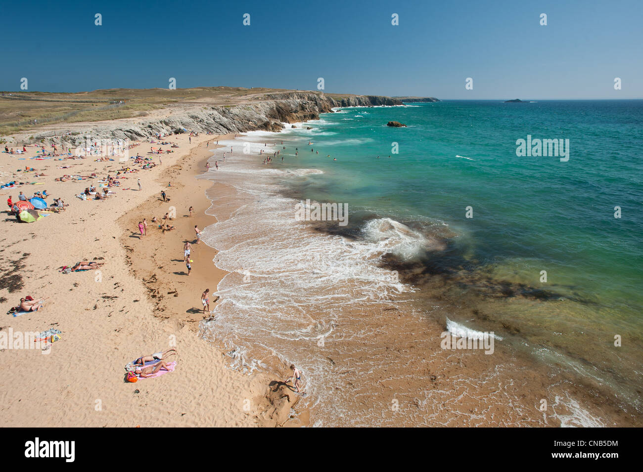France, Morbihan, Saint Pierre Quiberon, plage de Port Blanc Photo ...