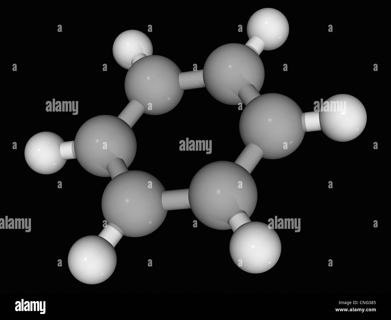 Molécule de benzène Photo Stock - Alamy