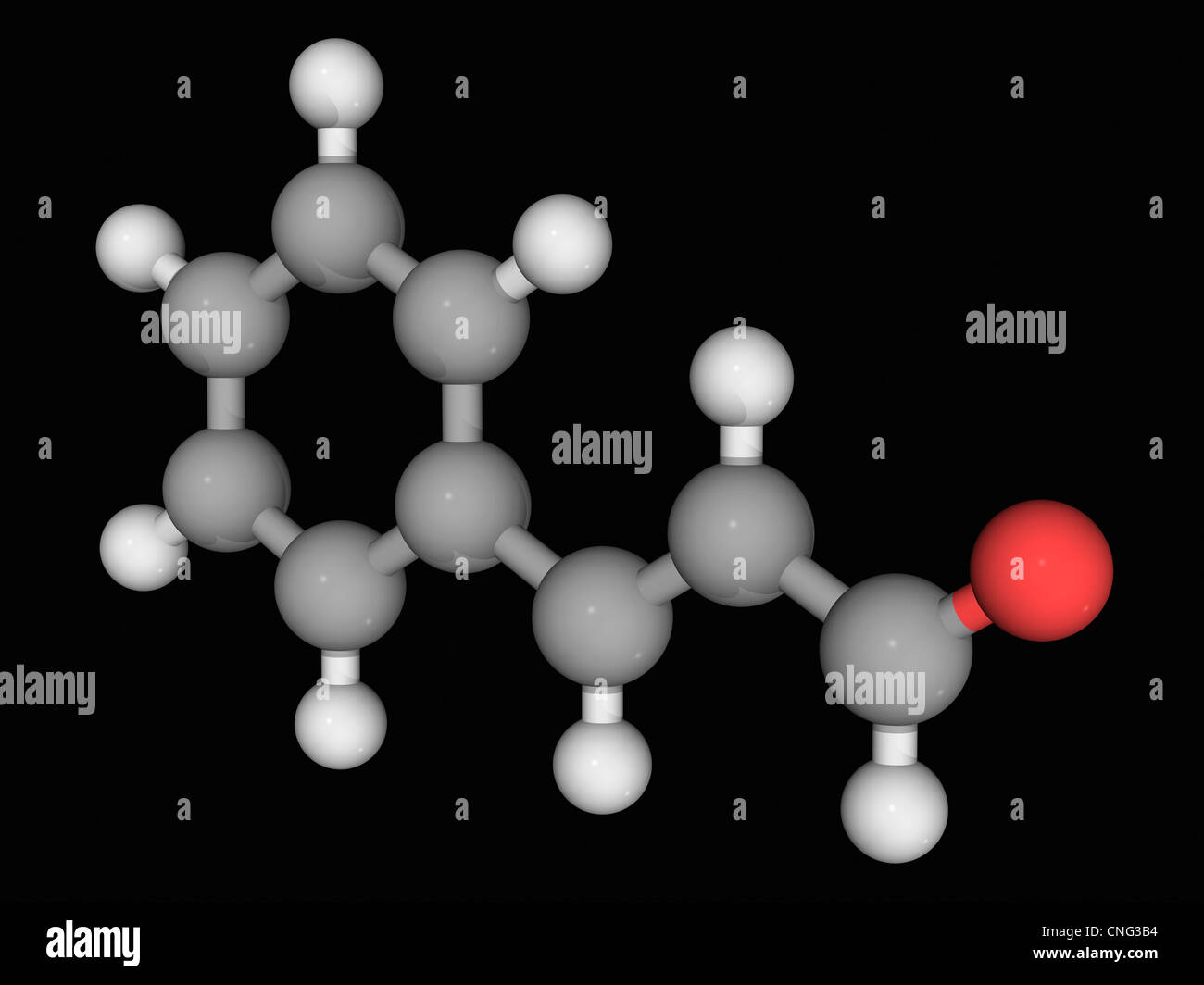 Cinnamaldehyde molecule Banque de photographies et d’images à haute ...