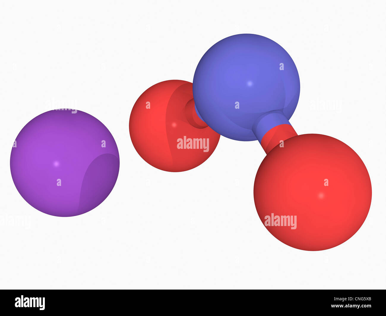 Structure chimique du nitrite de sodium Banque de photographies et d ...