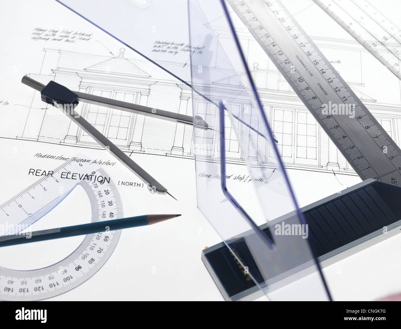 Technical drawing instruments architecture Banque de photographies et d ...