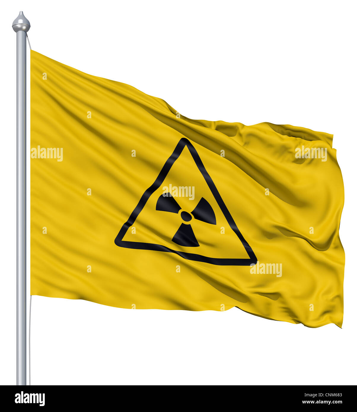 3D réalistes de rayonnement du drapeau qui flotte dans le vent Photo ...