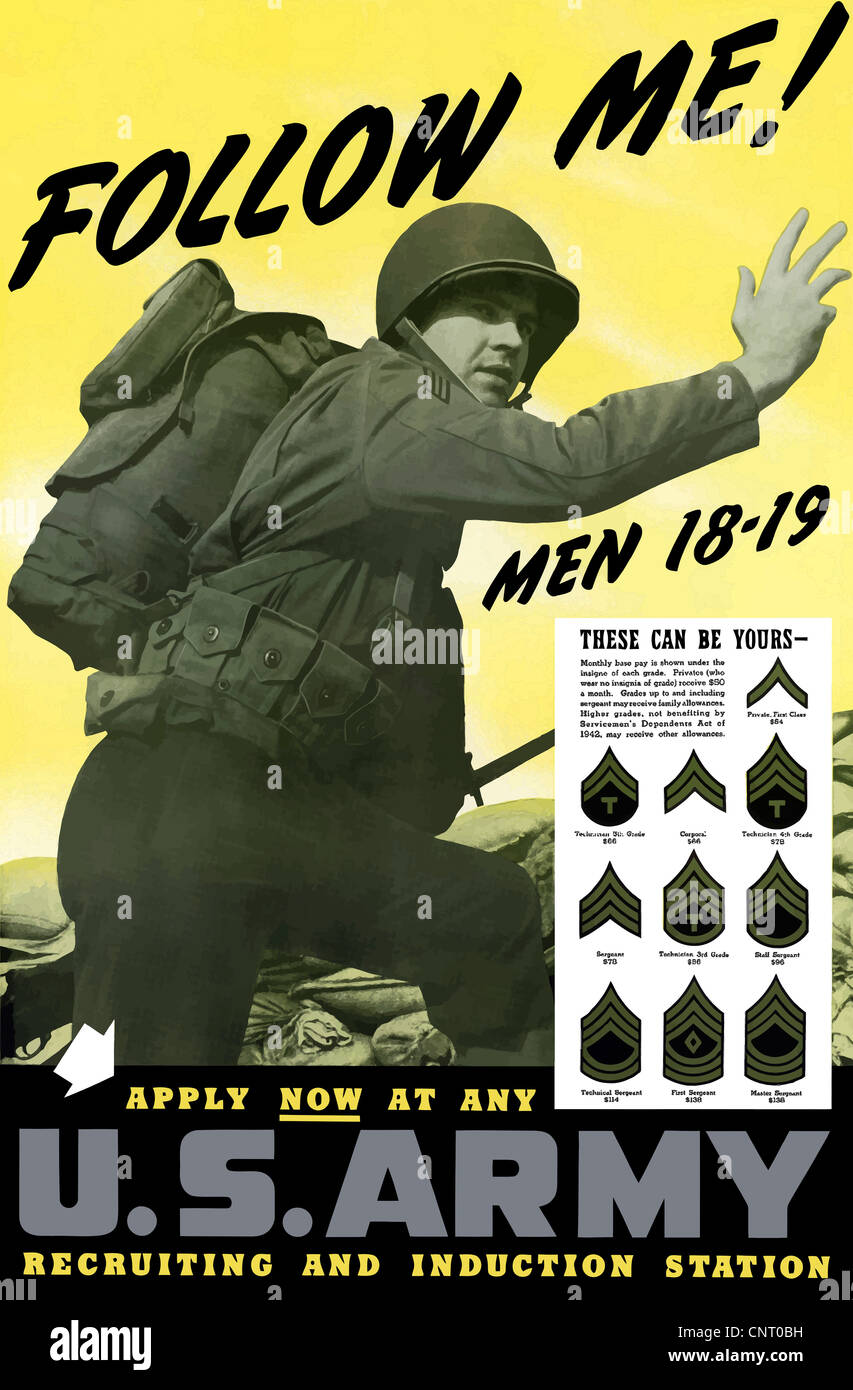 Affiche de recrutement militaire soldat armée Banque de photographies ...