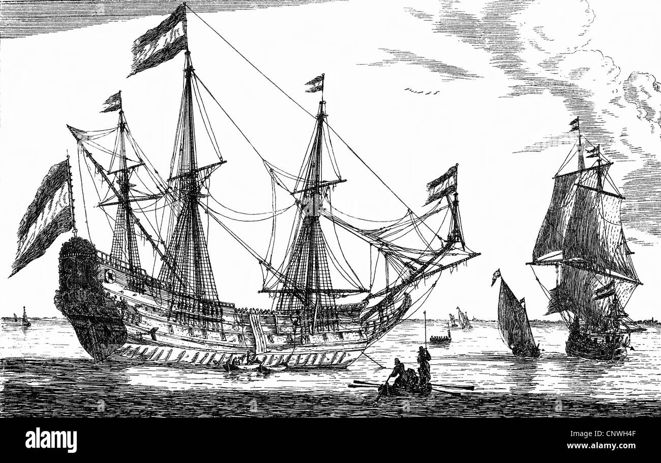 17th century sailing ship Banque de photographies et d’images à haute ...