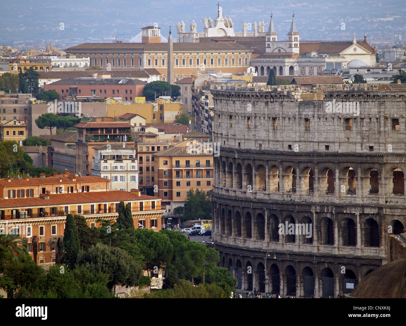 Vue depuis le monument vittorio emanuele ii Banque de photographies et ...