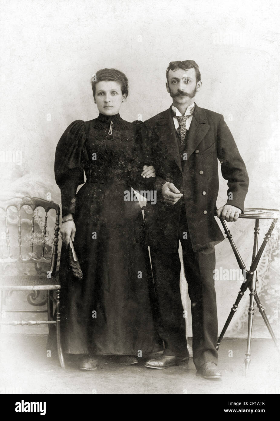 People couple couple circa 1900 Banque de photographies et d’images à ...