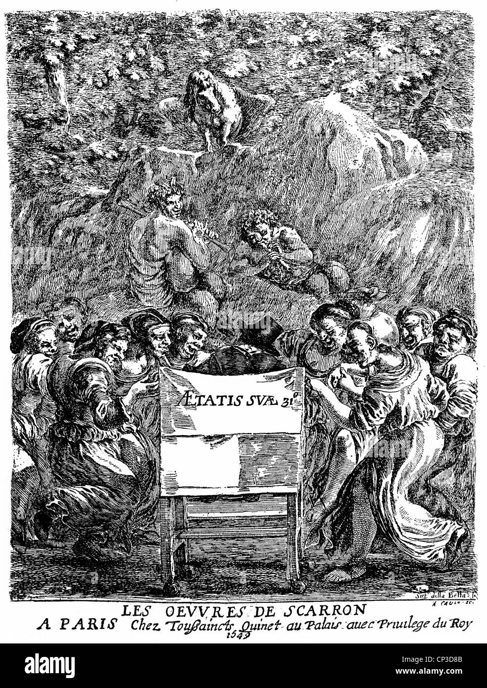 Page de titre d'un livre avec des œuvres de Paul Scarron, 1610 - 1660 ...
