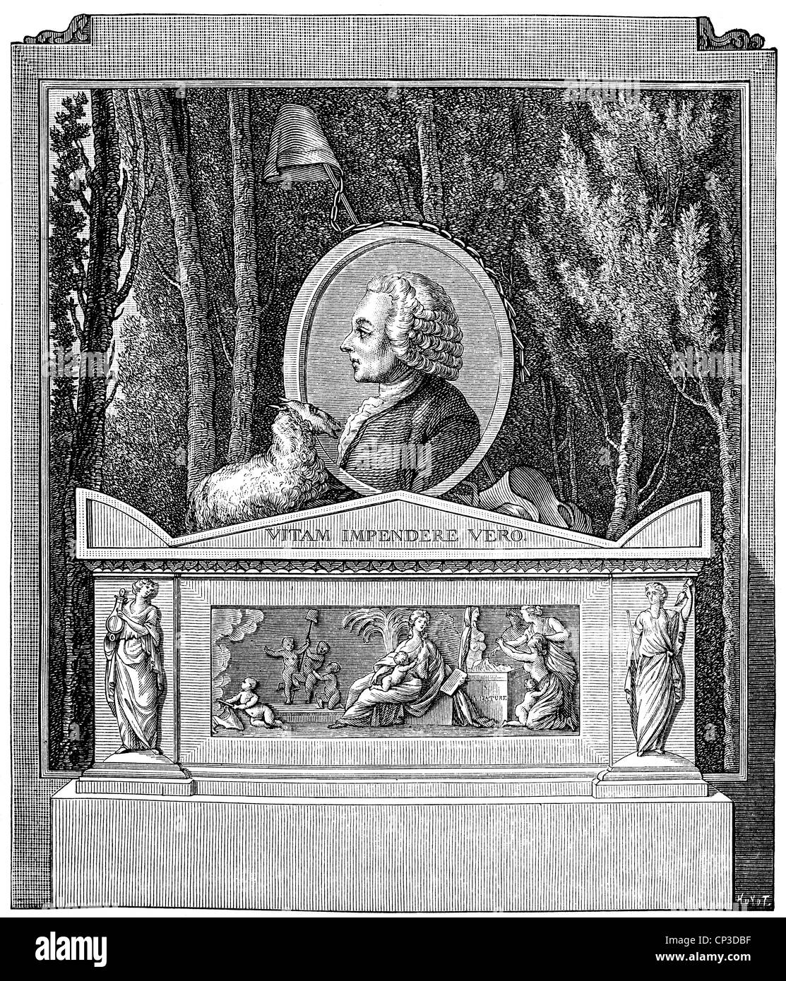 The grave of jean jacques rousseau Banque de photographies et d’images ...