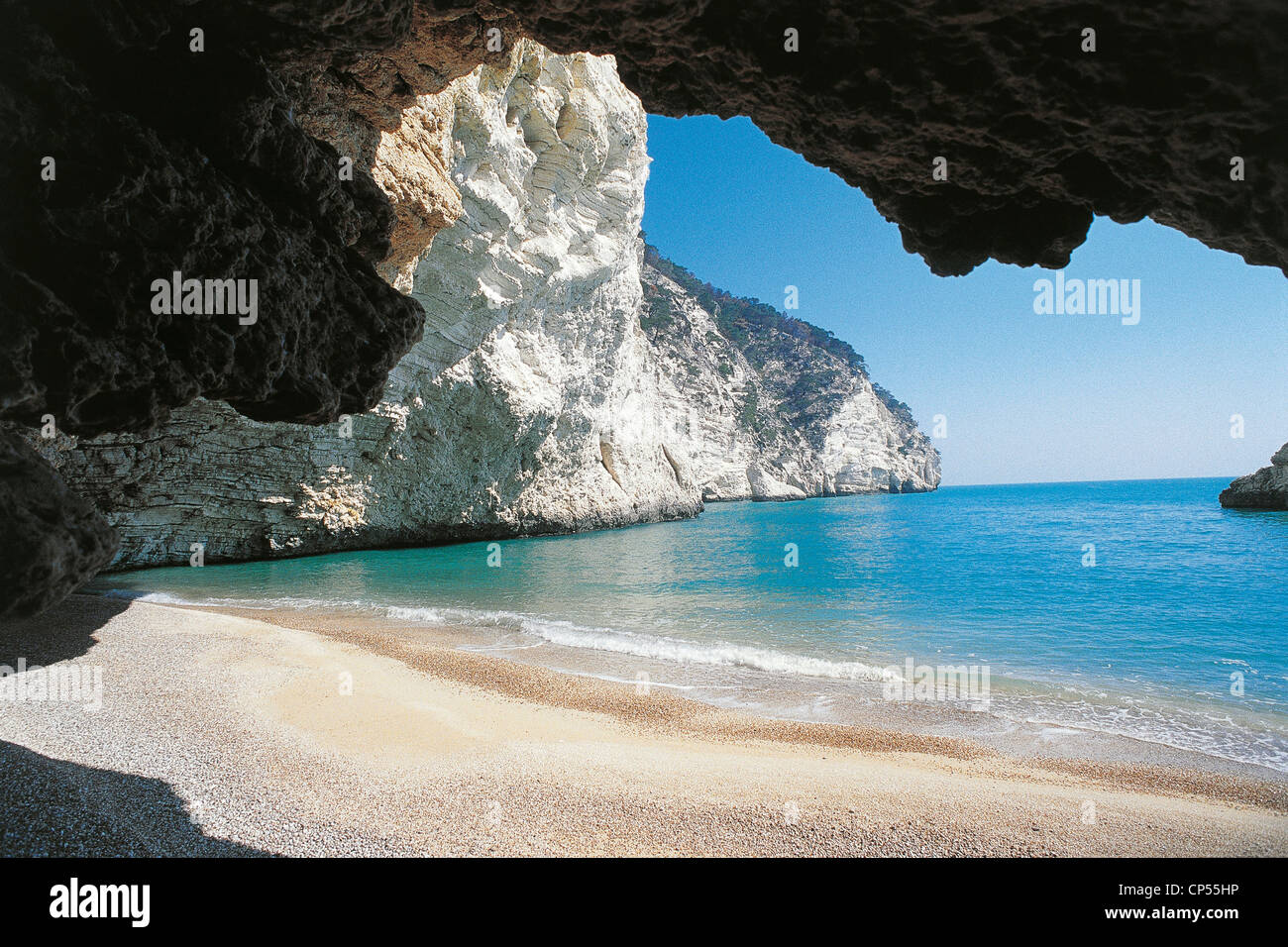 Promontoire du Gargano Pouilles côte entre Mattinata et Vieste Photo ...